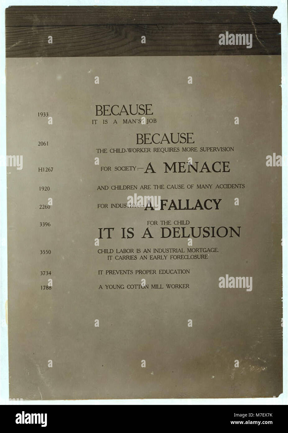 Photograph of handwritten or printed slide labels used for organizing ...