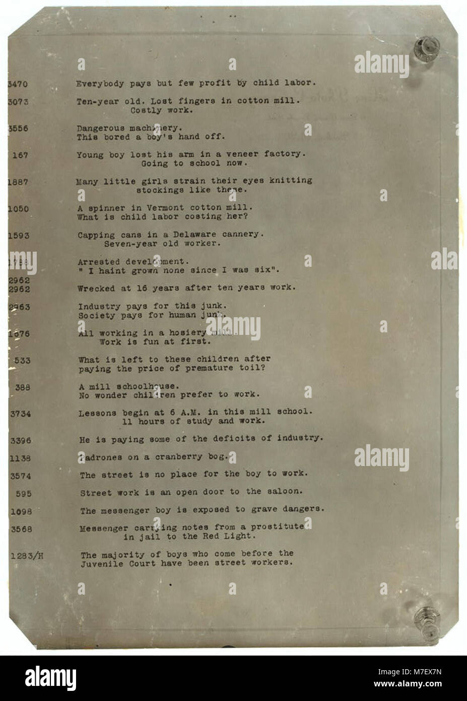 A collection of slide labels, likely associated with historical or ...