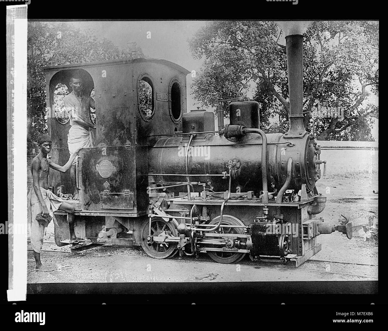 Photograph of a small locomotive used to draw cane cars on a 2-foot ...