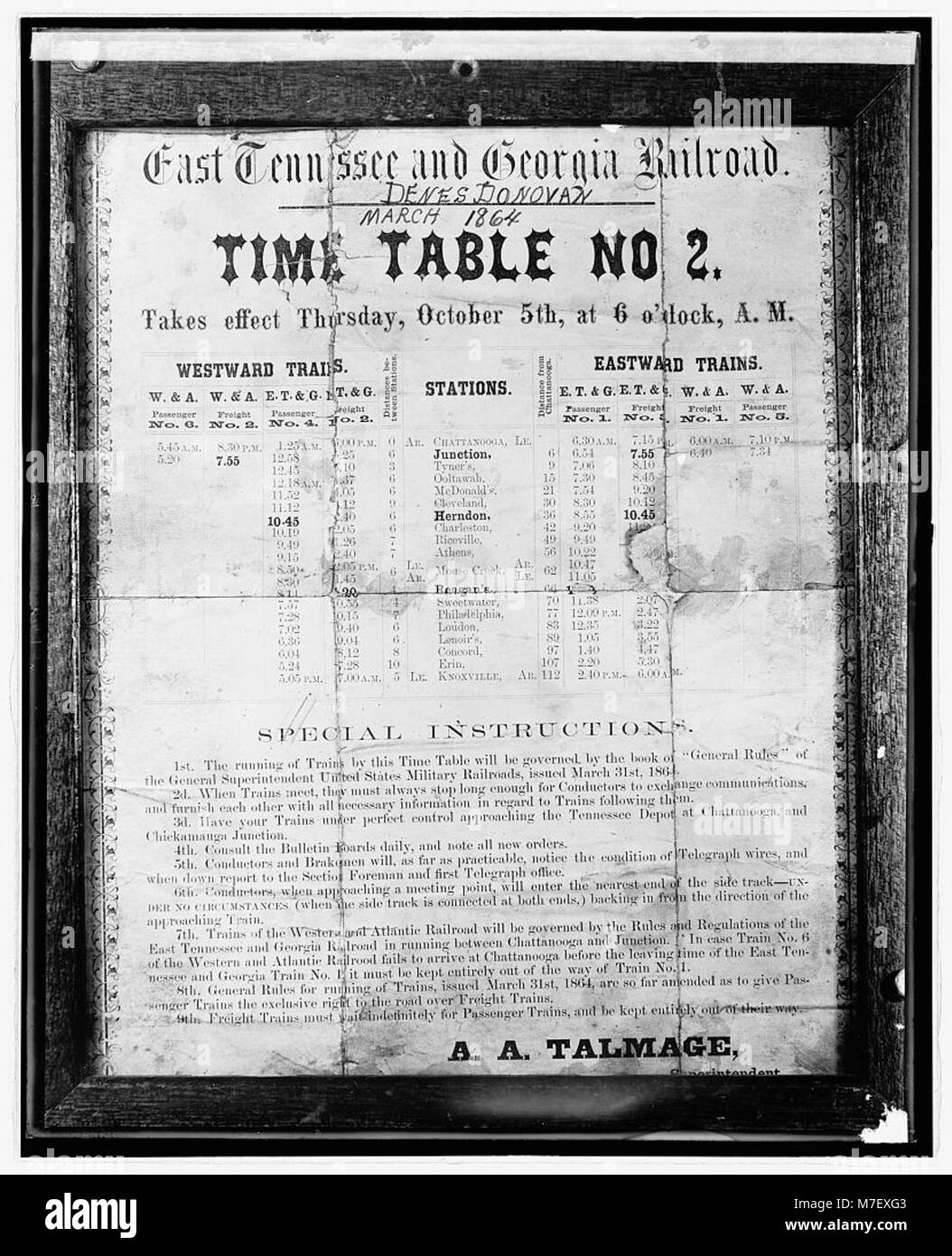 Vintage railway time table Black and White Stock Photos & Images - Alamy