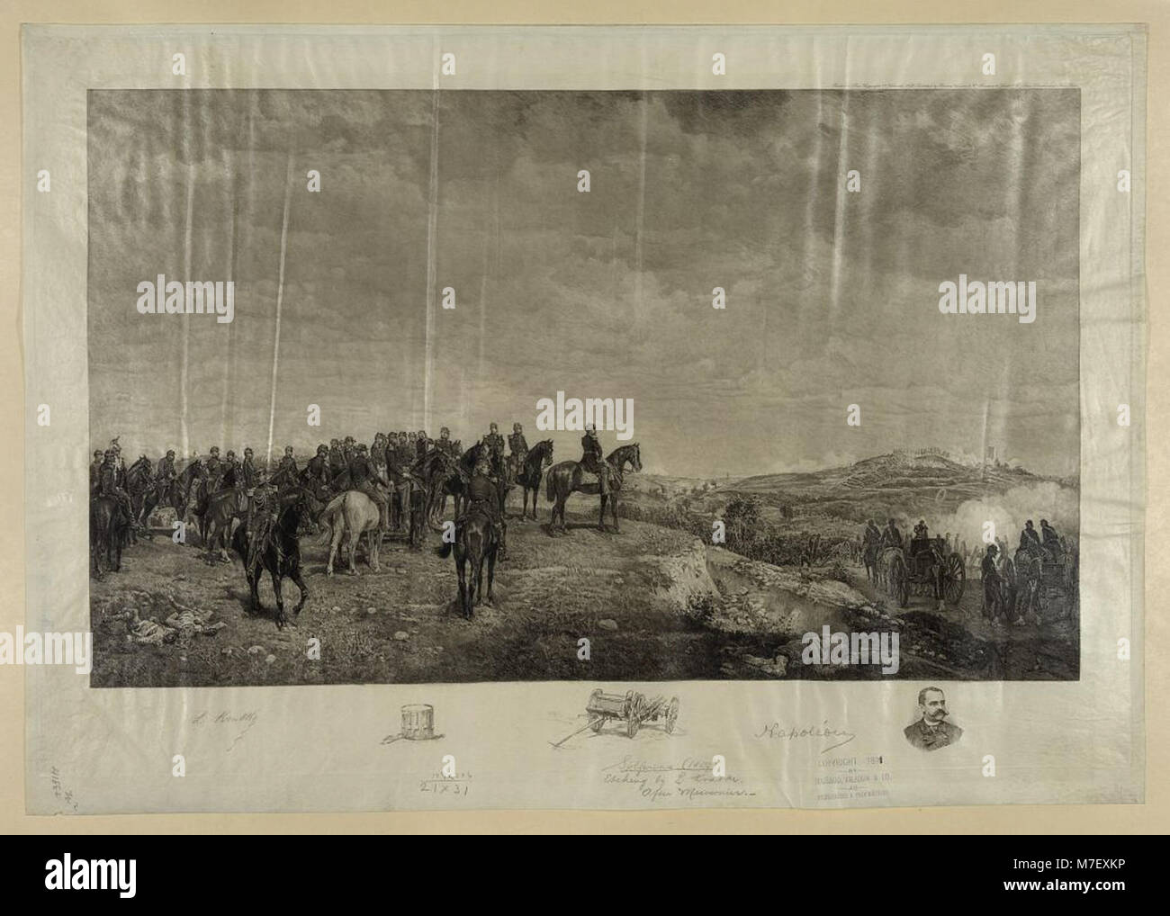 The Battle of Solferino, fought in 1859, is depicted in this image ...