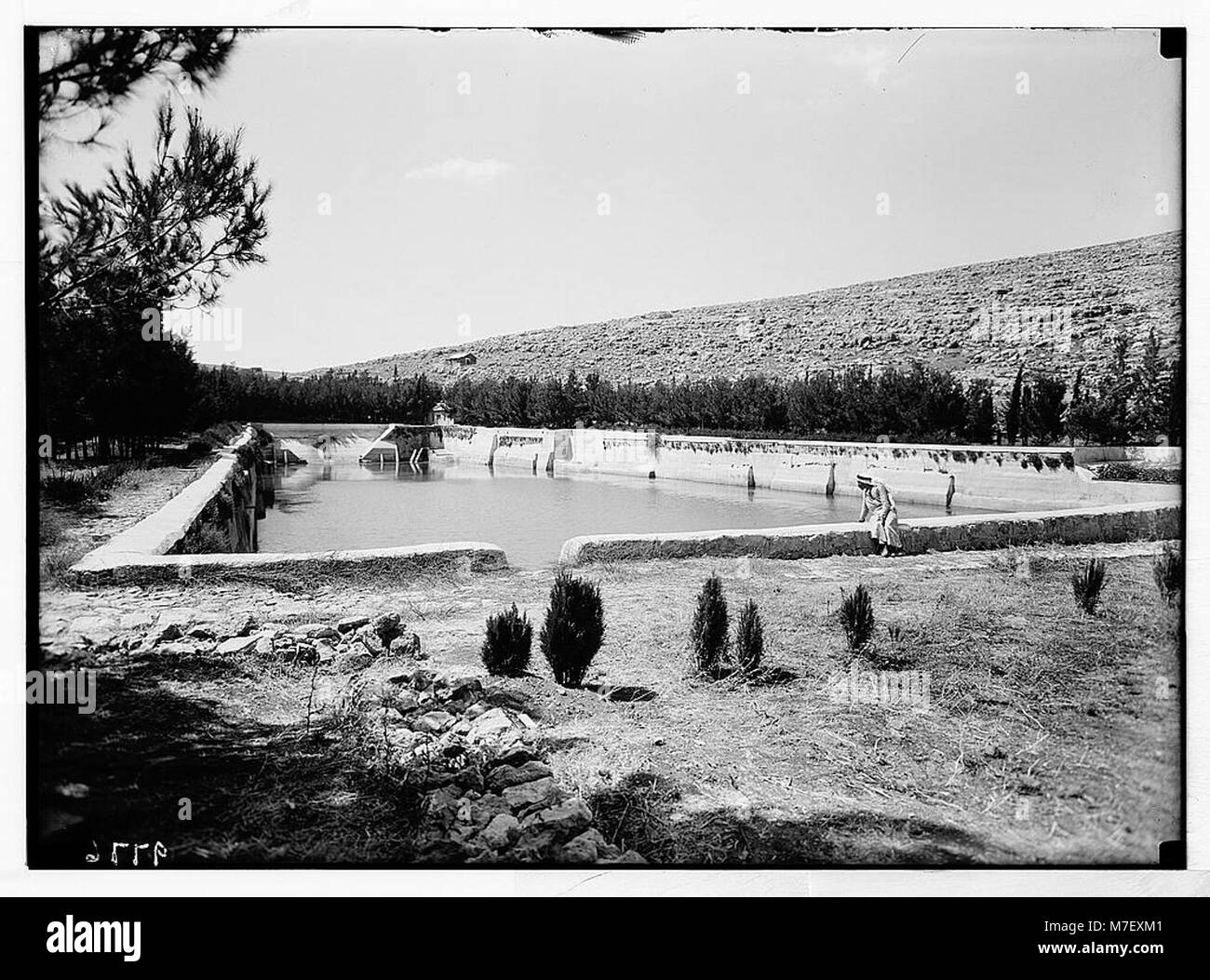 This image shows a close-up view of Solomon's Pools and the ancient ...