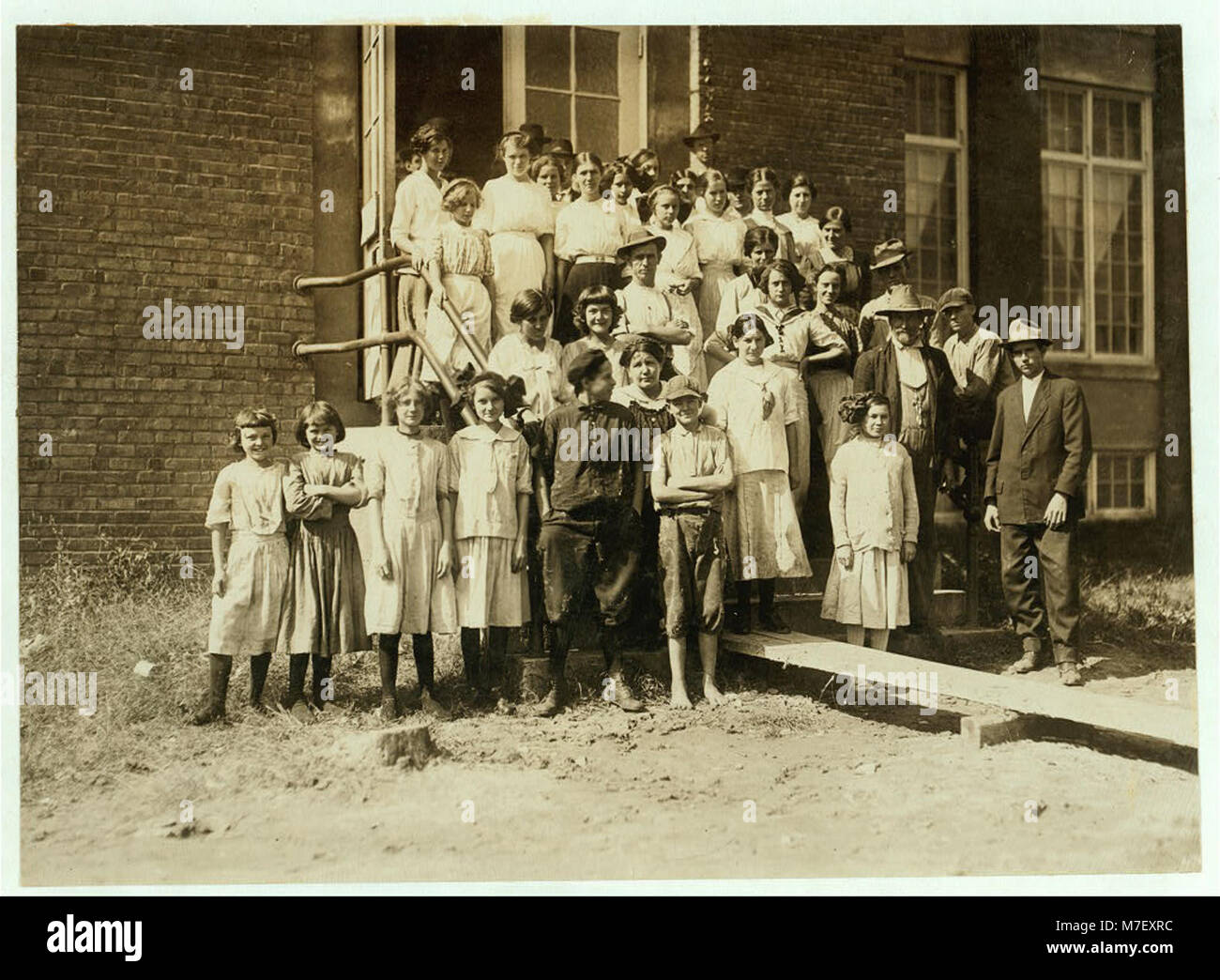 A photograph showing workers at the Pickett Cotton Mill in High Point ...