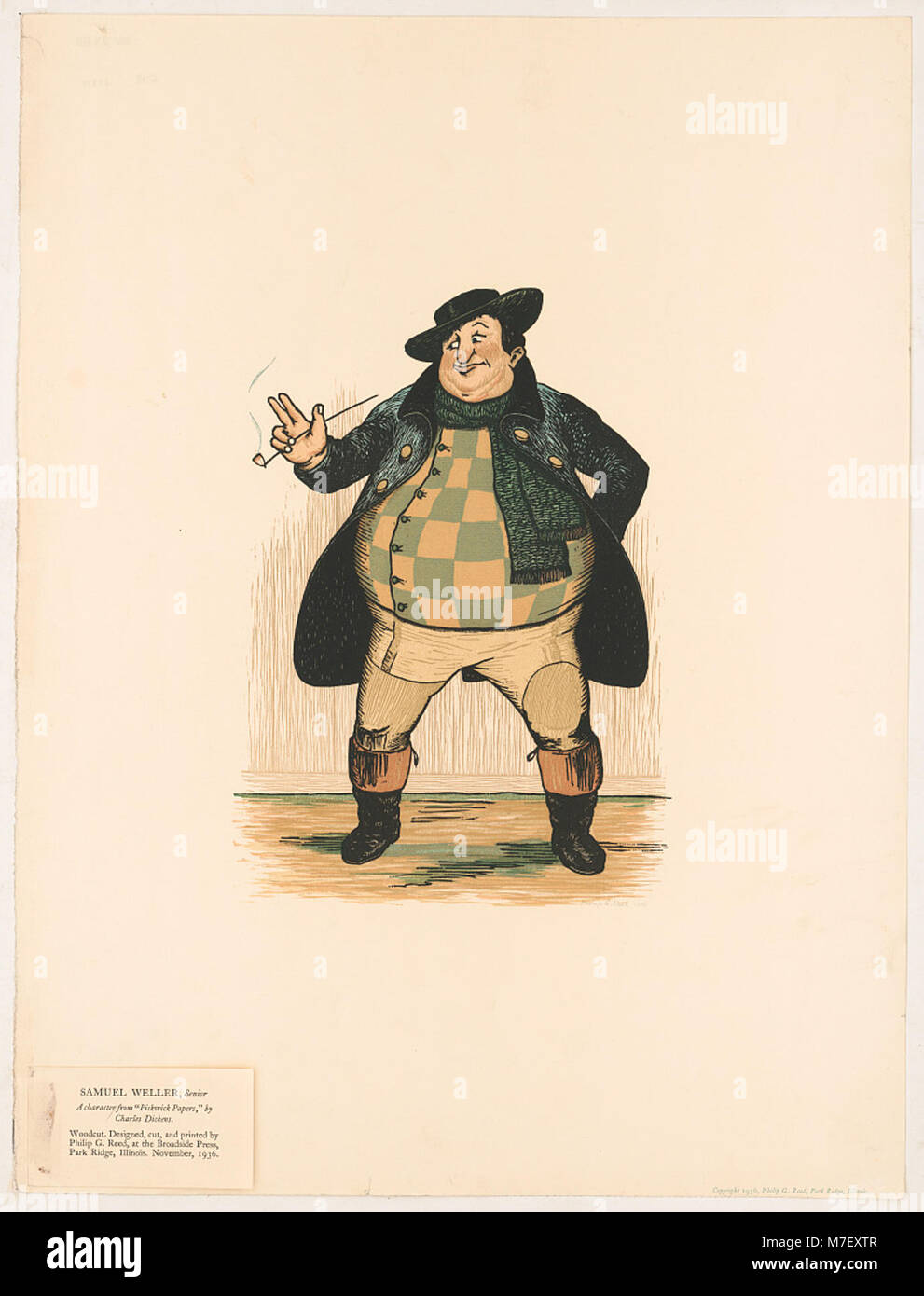 A portrait of Samuel Weller, Senior, a character from Charles Dickens ...