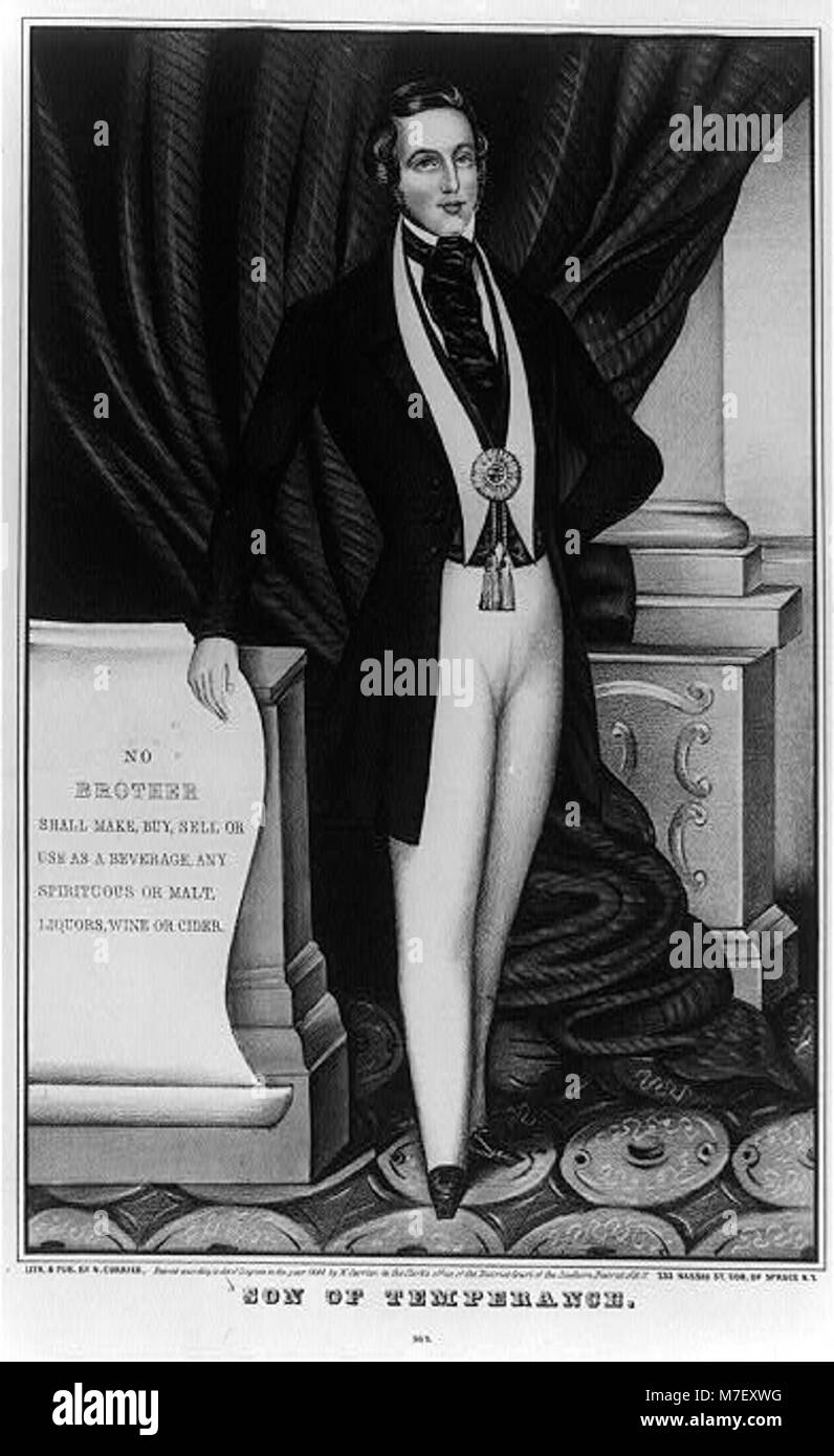 A symbolic representation of the 'Son of Temperance,' a 19th-century ...