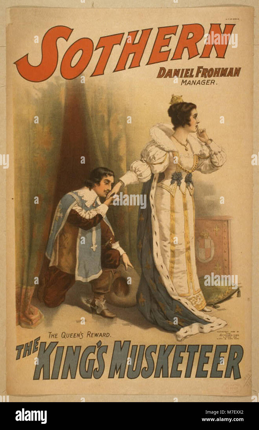 A portrait of Sothern as The King’s Musketeer, a character from the ...