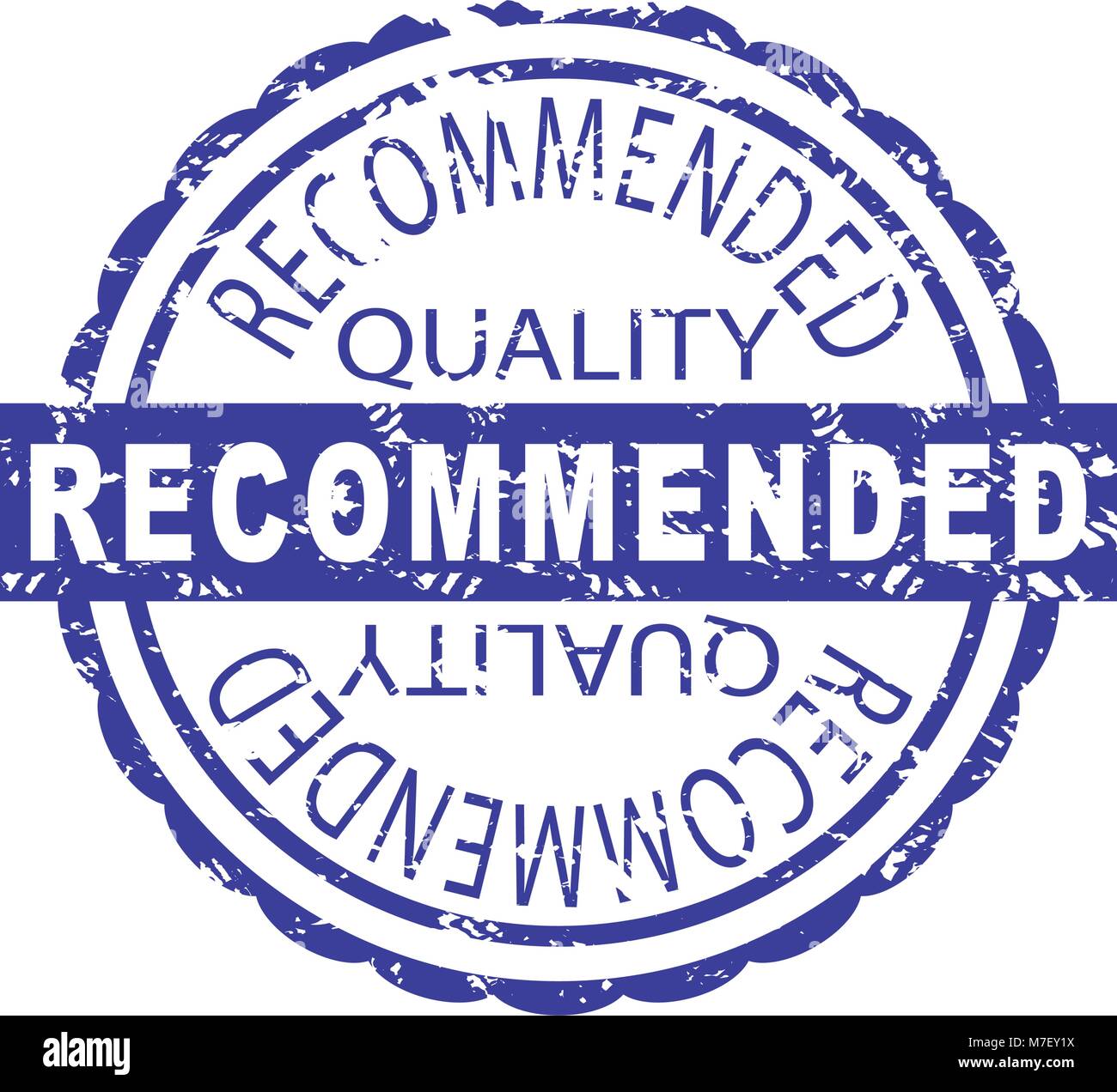 Recommended quality rubber stamp texture. Vector grunge recommended ...