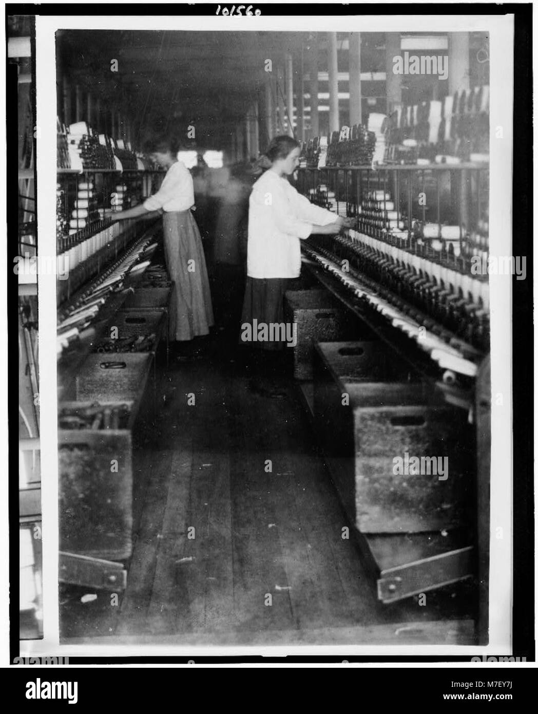 Photograph of spooler tenders at the Berkshire Cotton Mills, taken ...