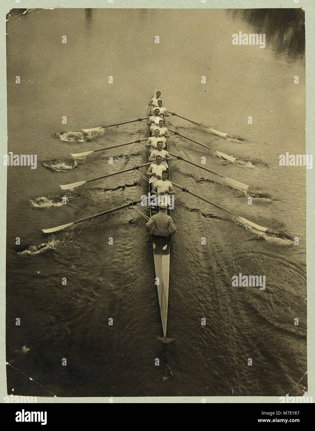 A photograph of the Cambridge Rowing Crew in action during a rowing ...