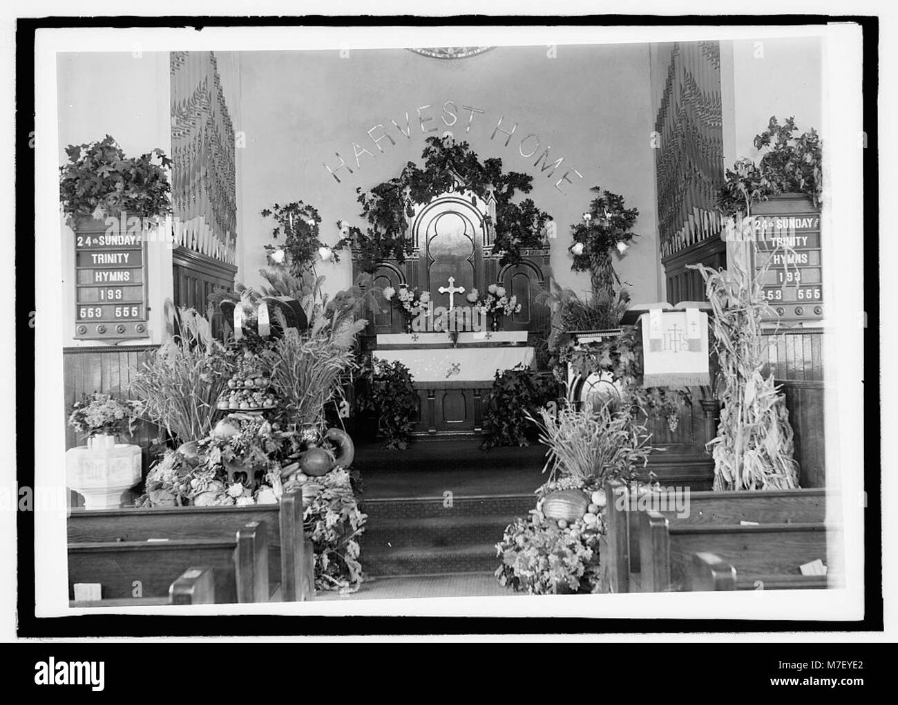 This image captures the interior of St. Mark's Church, offering a view ...