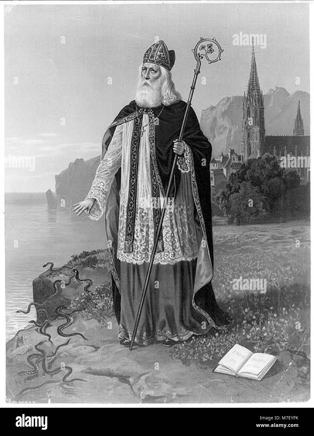 A religious image showing an open book with the prayer 'St. Patrick ...