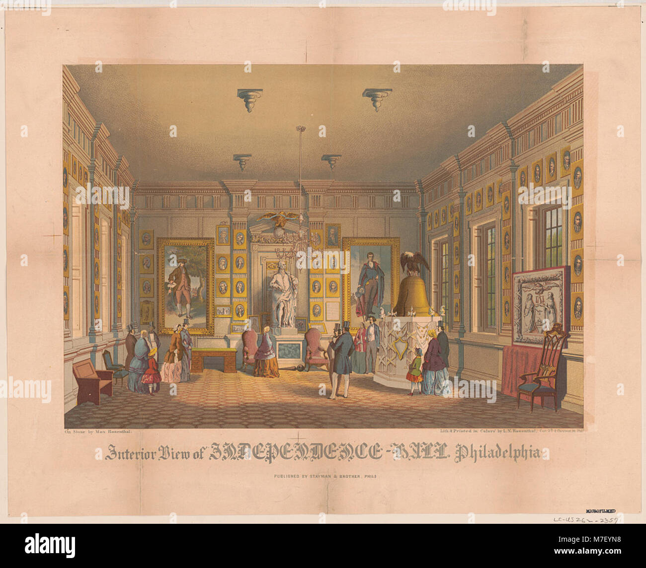 This image shows the interior of Independence Hall in Philadelphia, a ...
