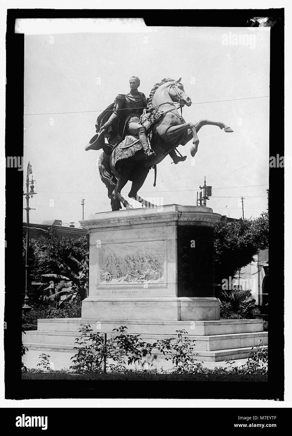 This image features a statue of Simon Bolivar, often referred to as the ...