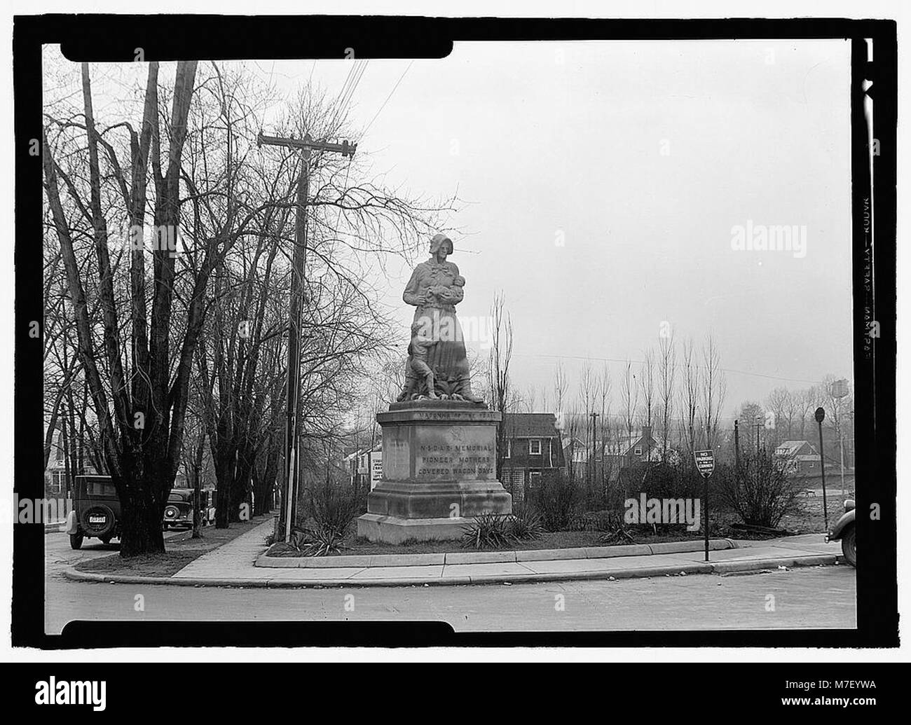 A statue commemorating the pioneer mothers who played a significant ...