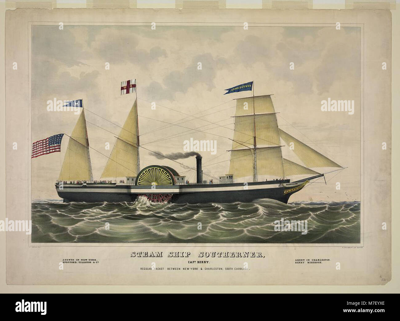 A photograph of the steamship Southerner, captained by Berry, which ...
