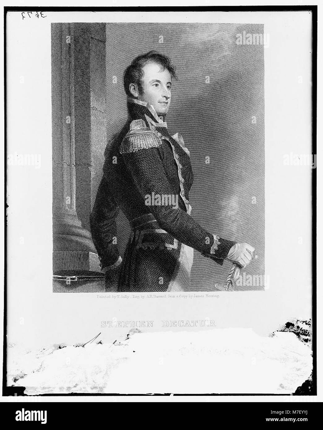 A portrait of Stephen Decatur, a prominent U.S. naval officer ...