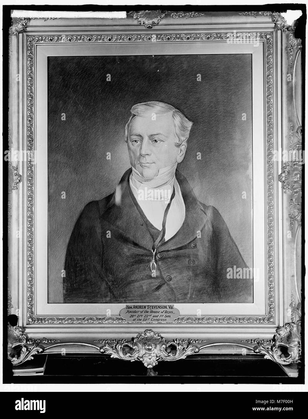 A portrait of Andrew Stevenson, an important American political figure ...