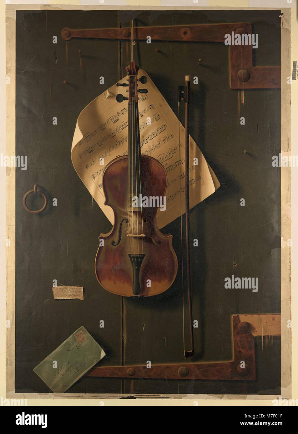 A still life painting featuring a violin, highlighting the instrument ...