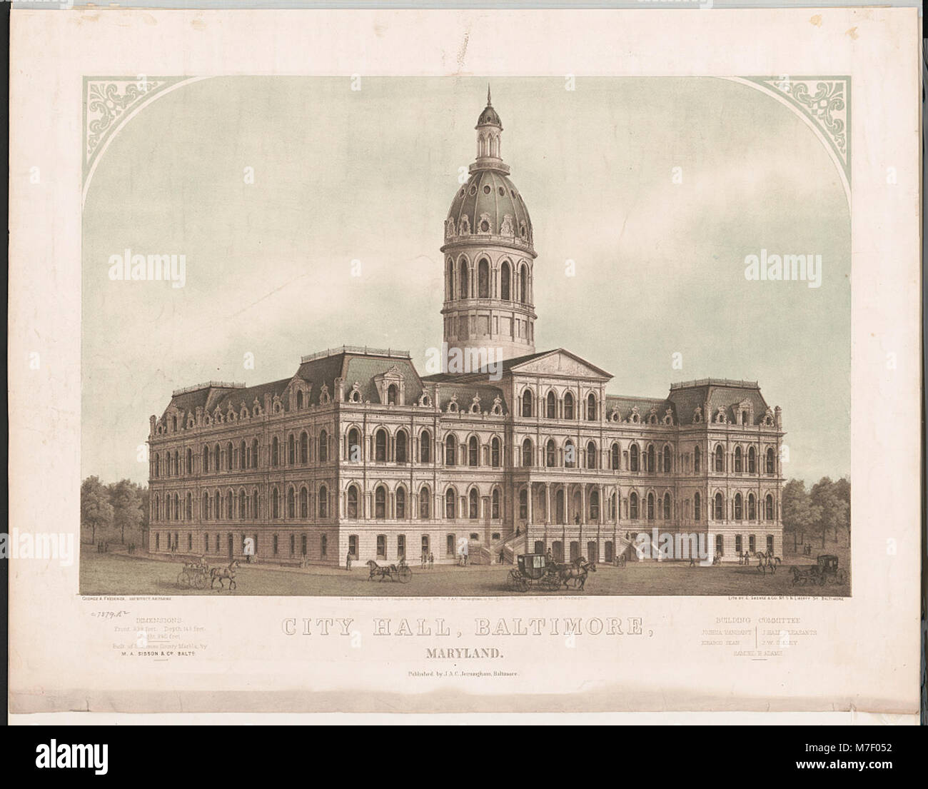 This photograph depicts City Hall in Baltimore, Maryland, showcasing ...