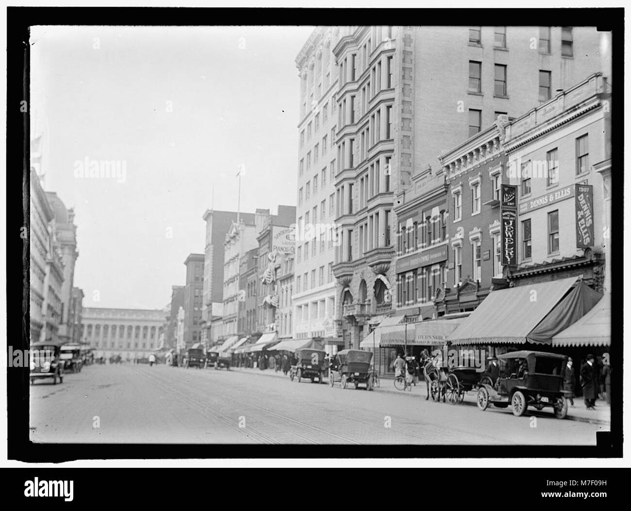 A historical street view of Washington, D.C., showcasing the urban ...