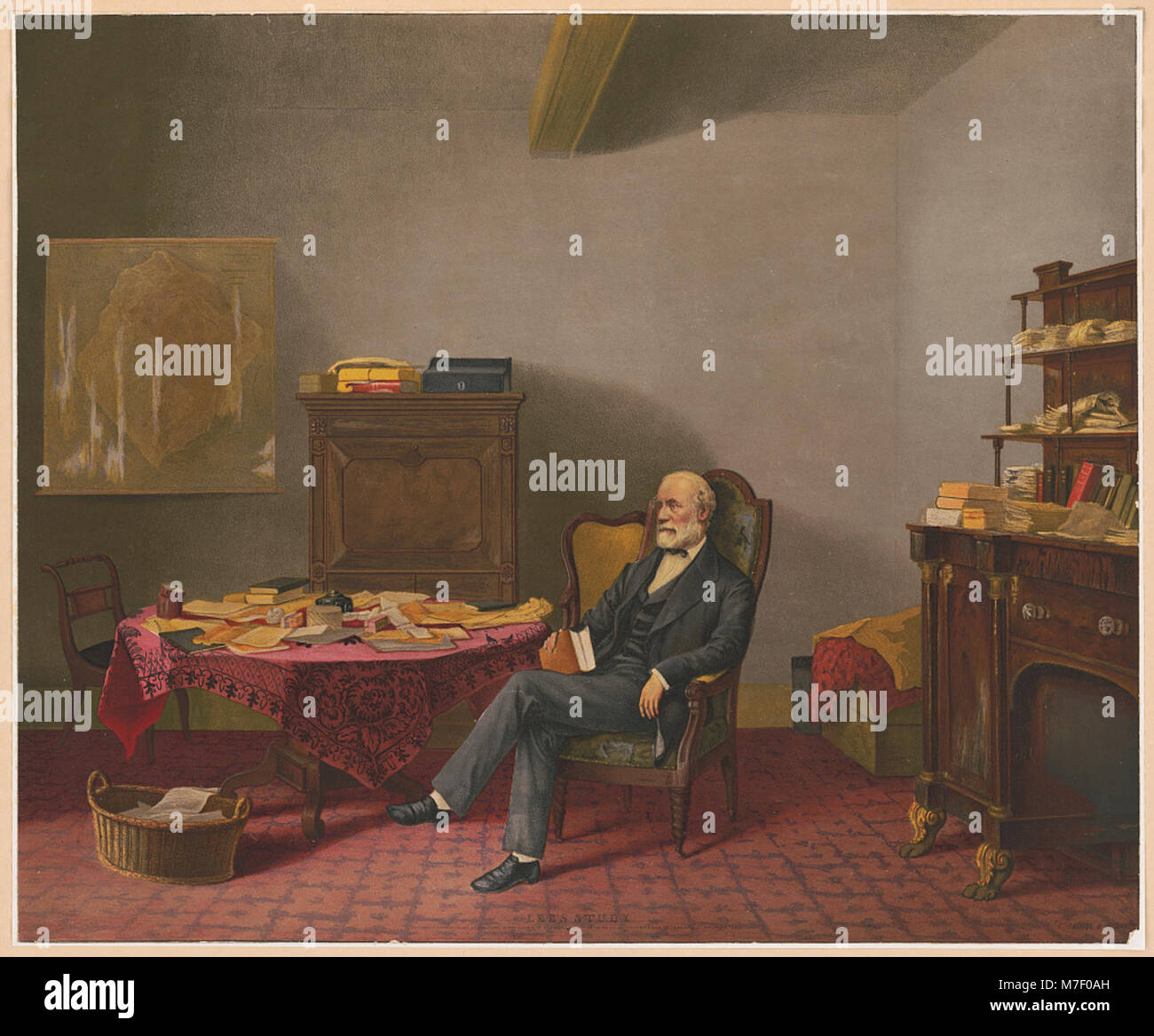 This image depicts Robert E. Lee’s study, providing a glimpse into the ...