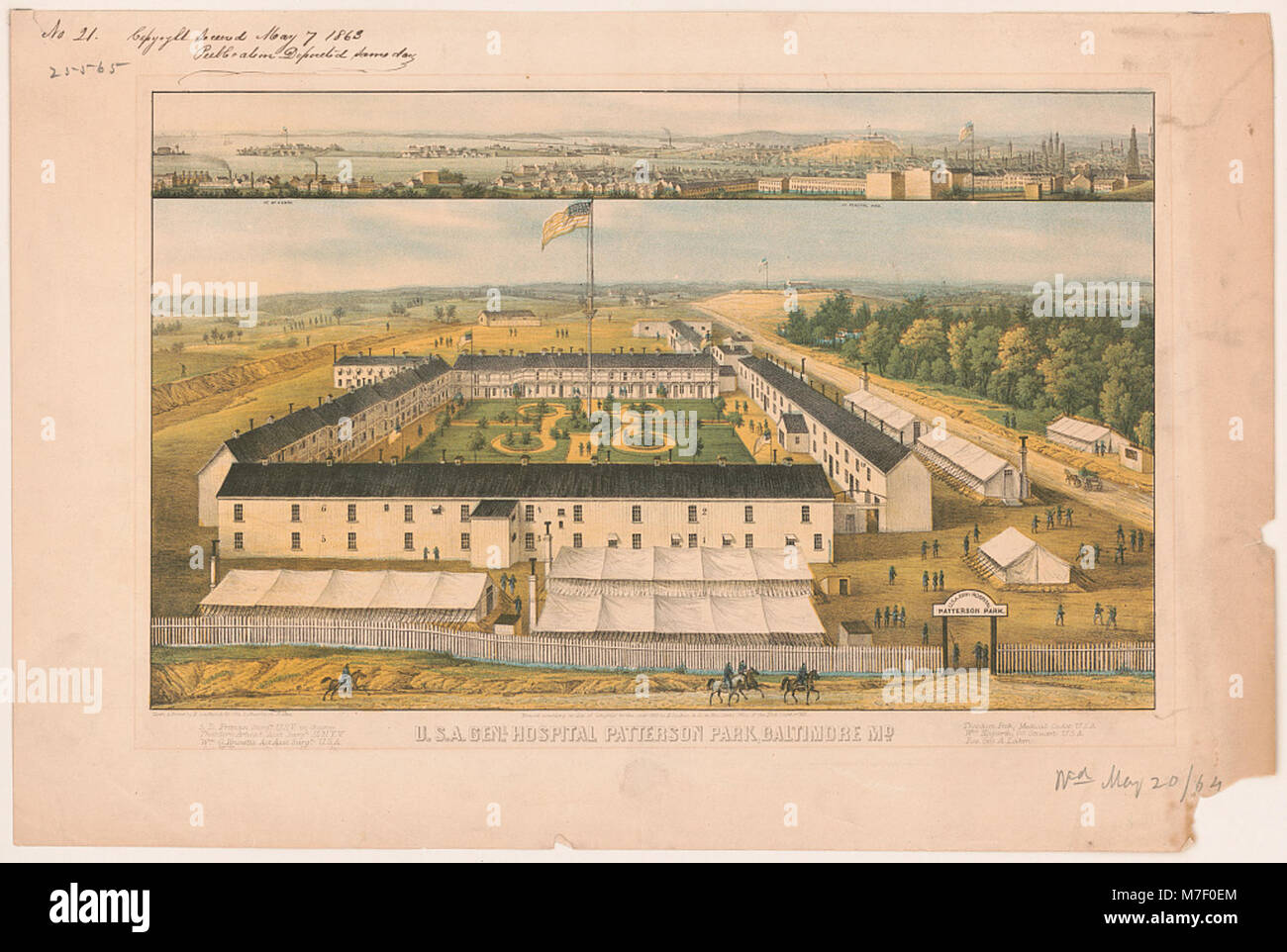 An image of the U.S. General Hospital at Patterson Park in Baltimore ...