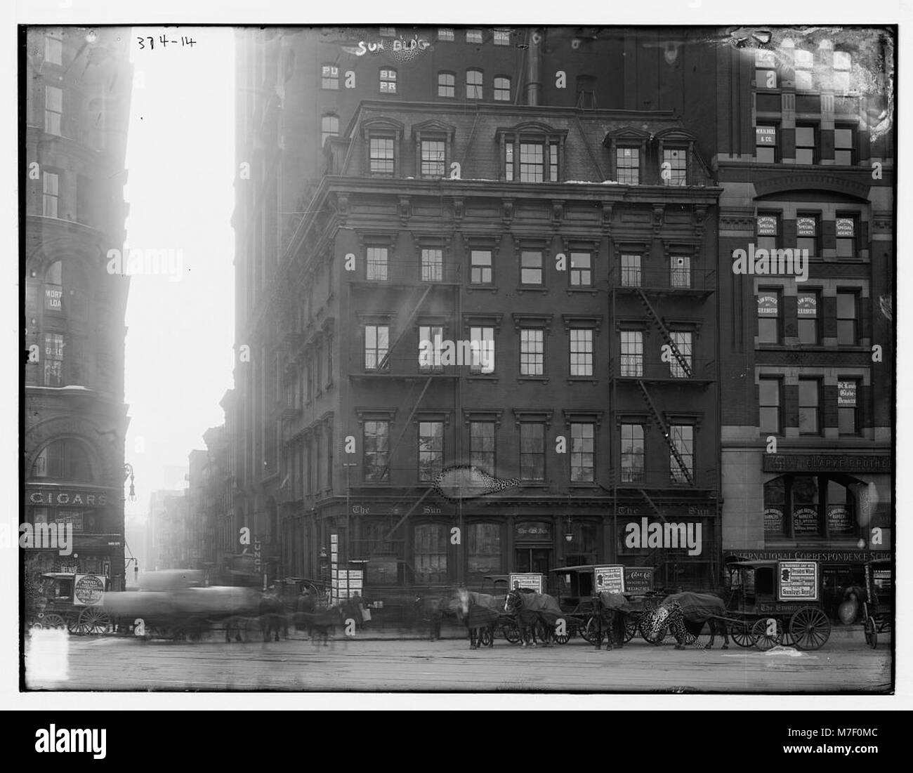 The Sun Building in this image was an iconic structure, representing ...