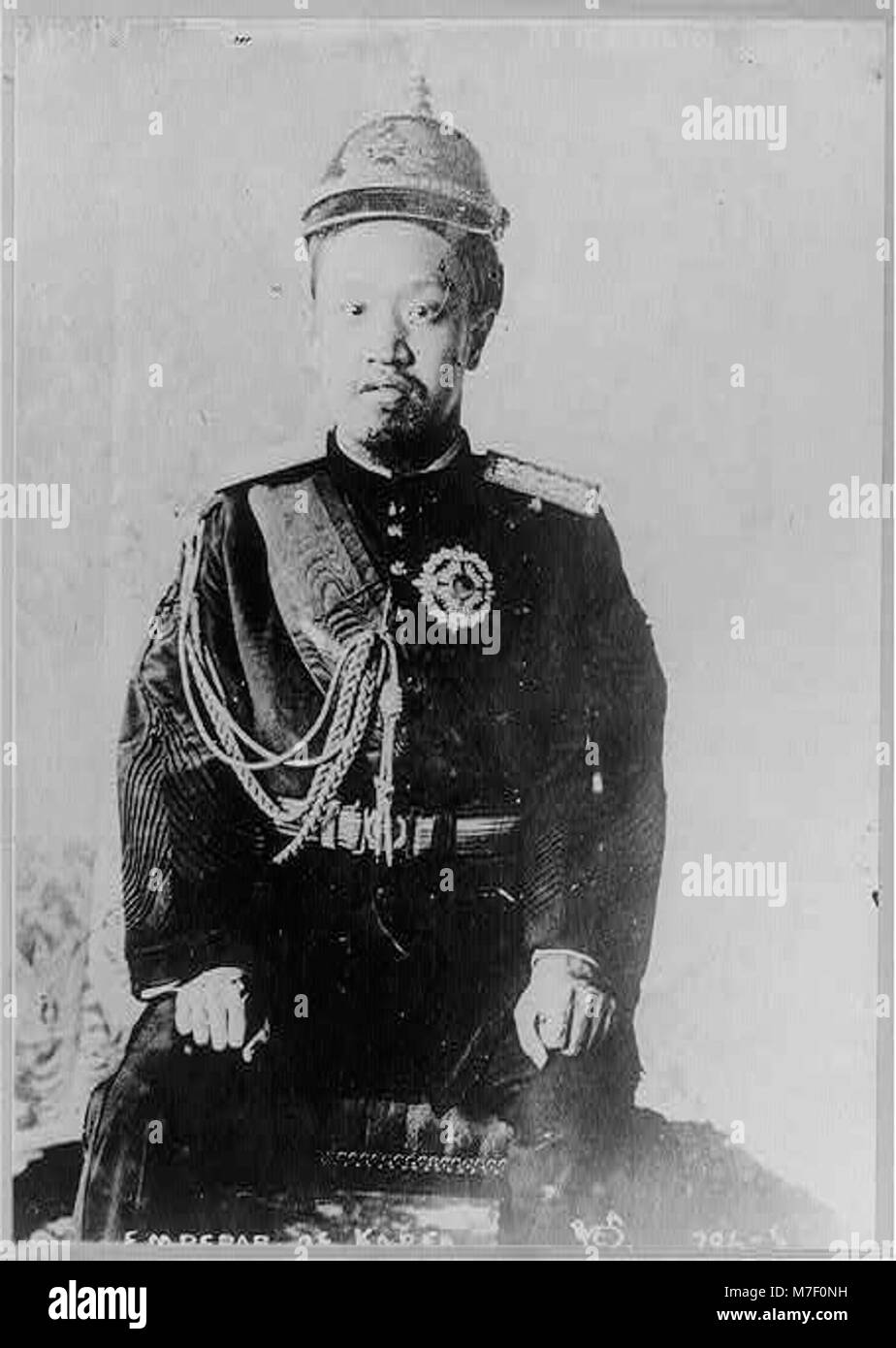 A portrait of Sunjong, the last emperor of Korea, who reigned from 1907 ...