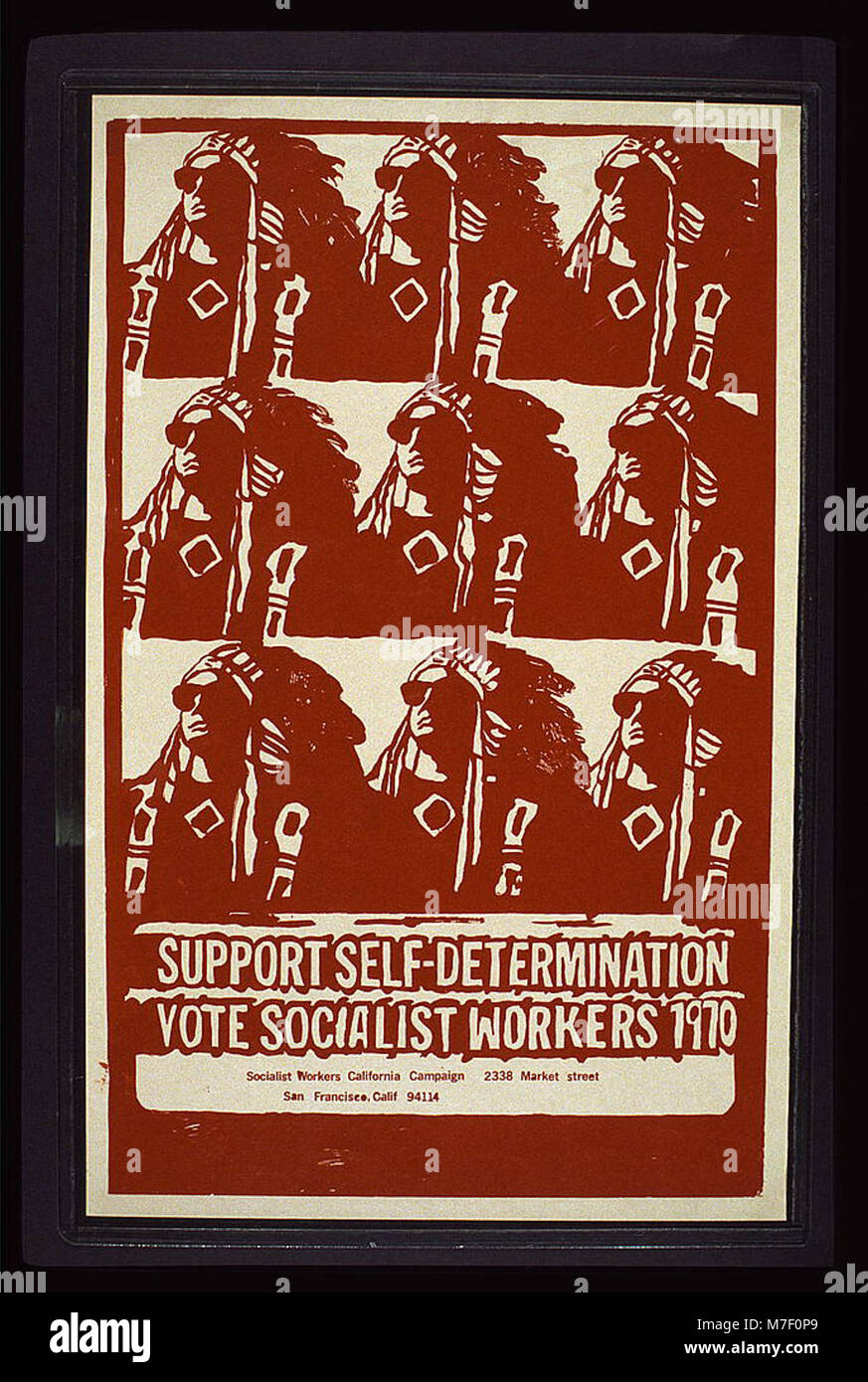 A 1970 political poster advocating for self-determination and ...