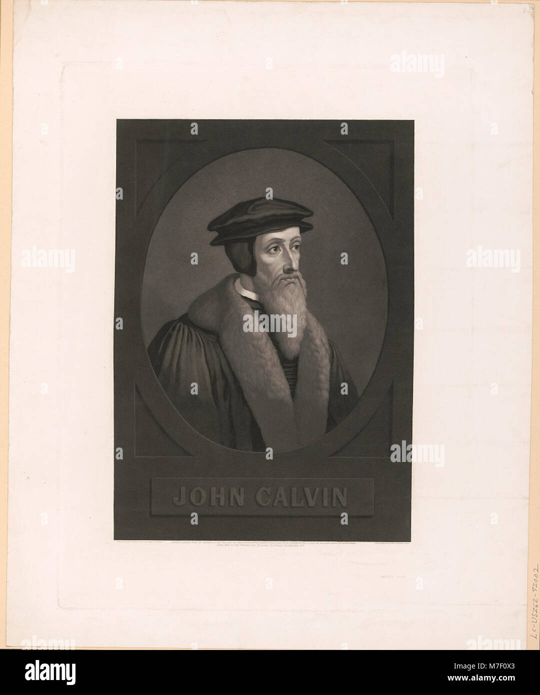 A portrait of John Calvin, the influential French Protestant theologian ...
