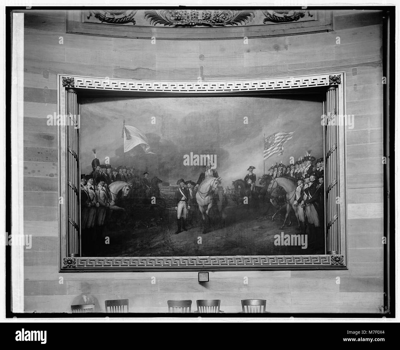 A painting depicting the surrender of British General Cornwallis at ...
