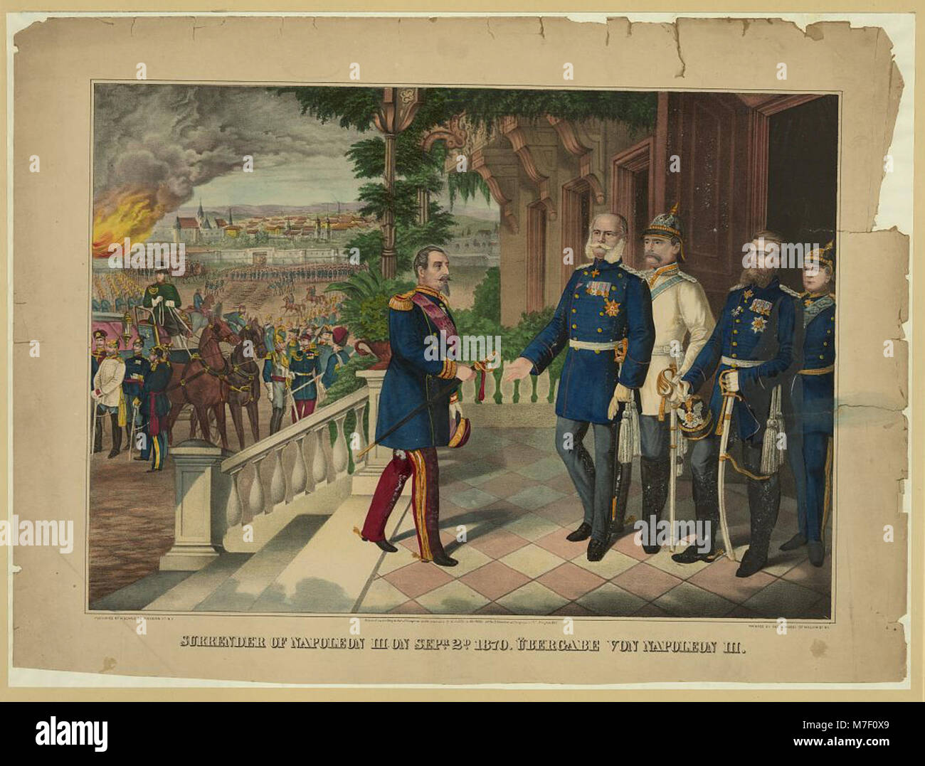 This historical image captures the surrender of Napoleon III on ...