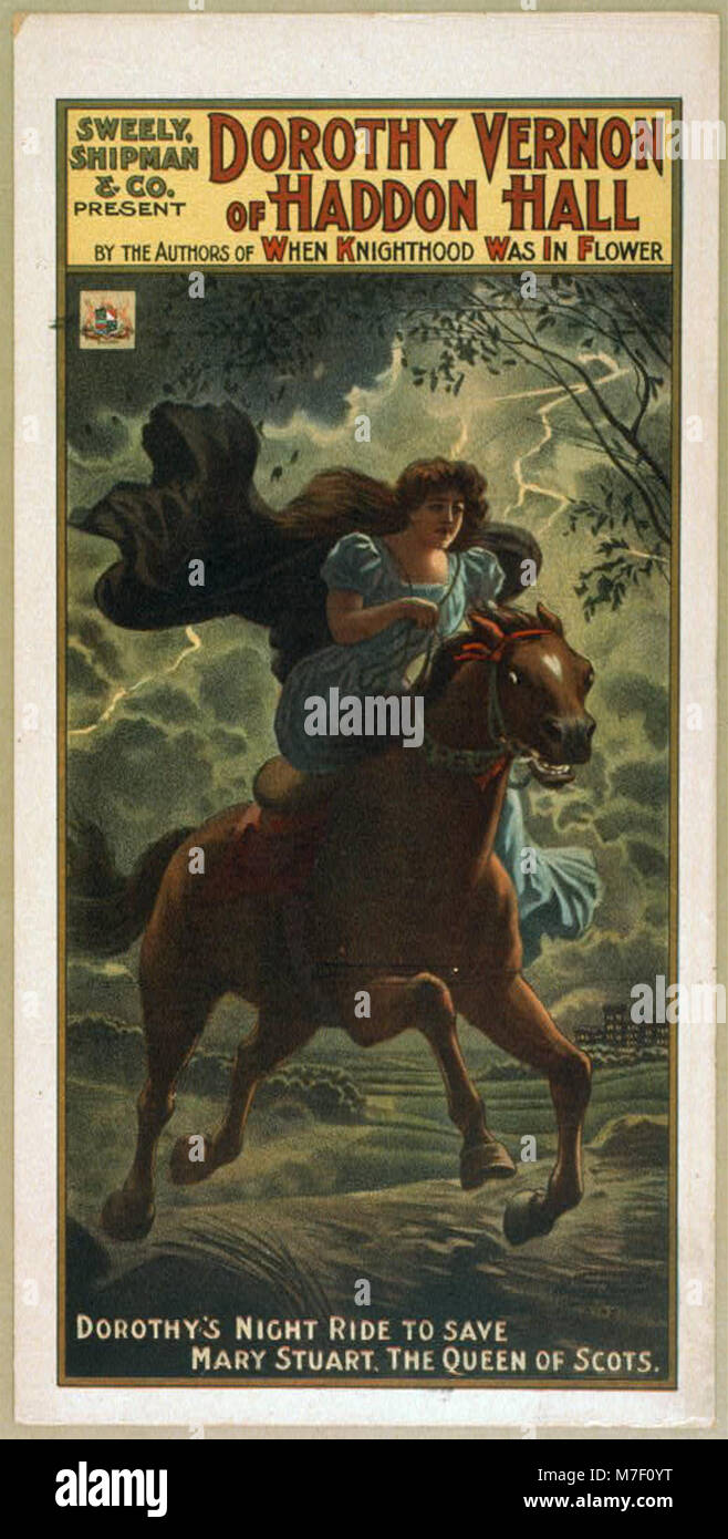 An advertisement for the play 'Dorothy Vernon of Haddon Hall ...