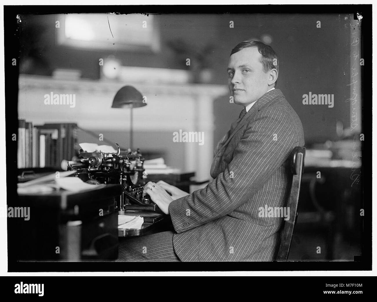 A stenographer to the President, captured in a historical image ...