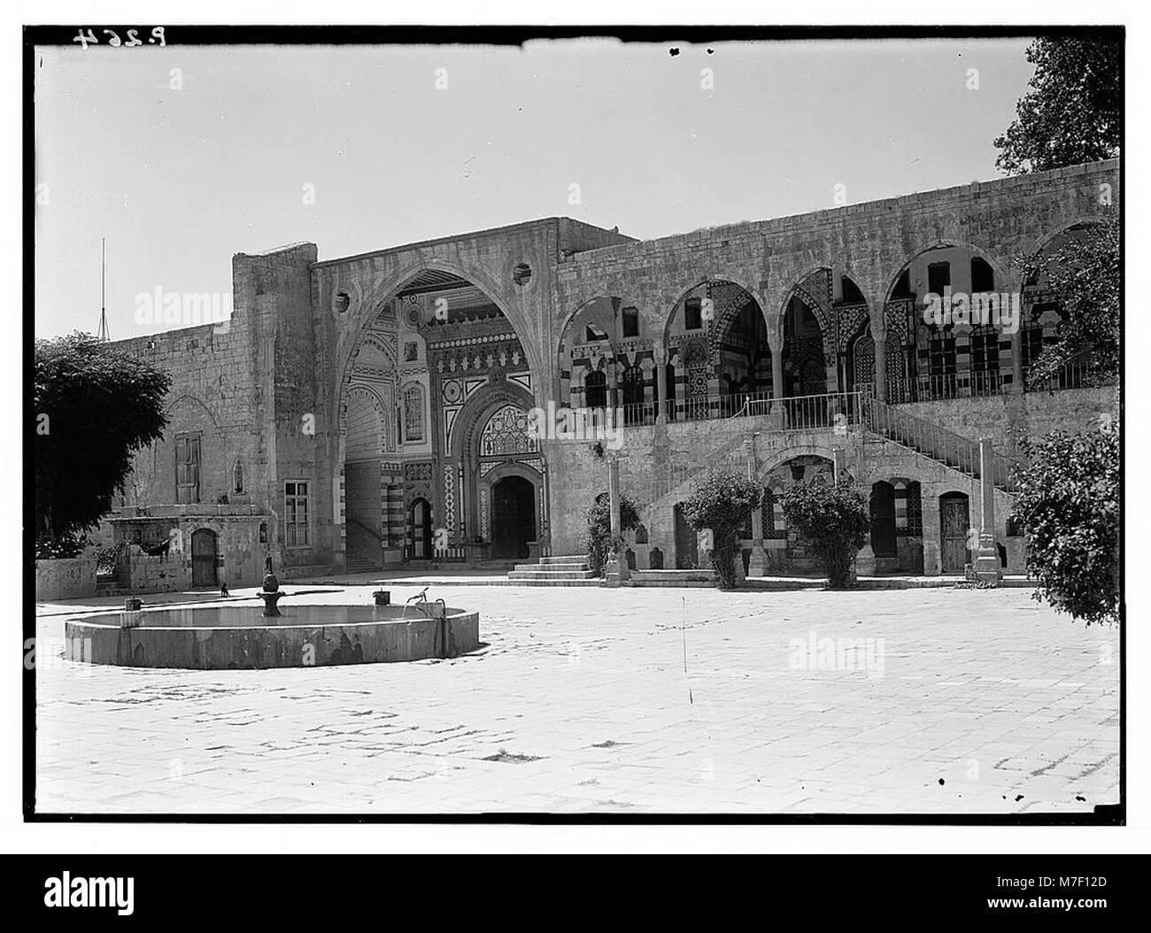 A traditional court within a typical Damascus home, reflecting the ...