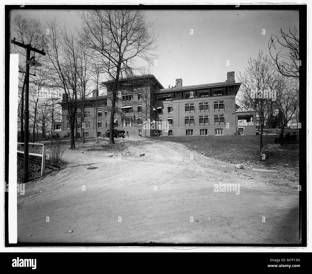 This photograph shows a tuberculosis (T.B.) hospital, a facility ...