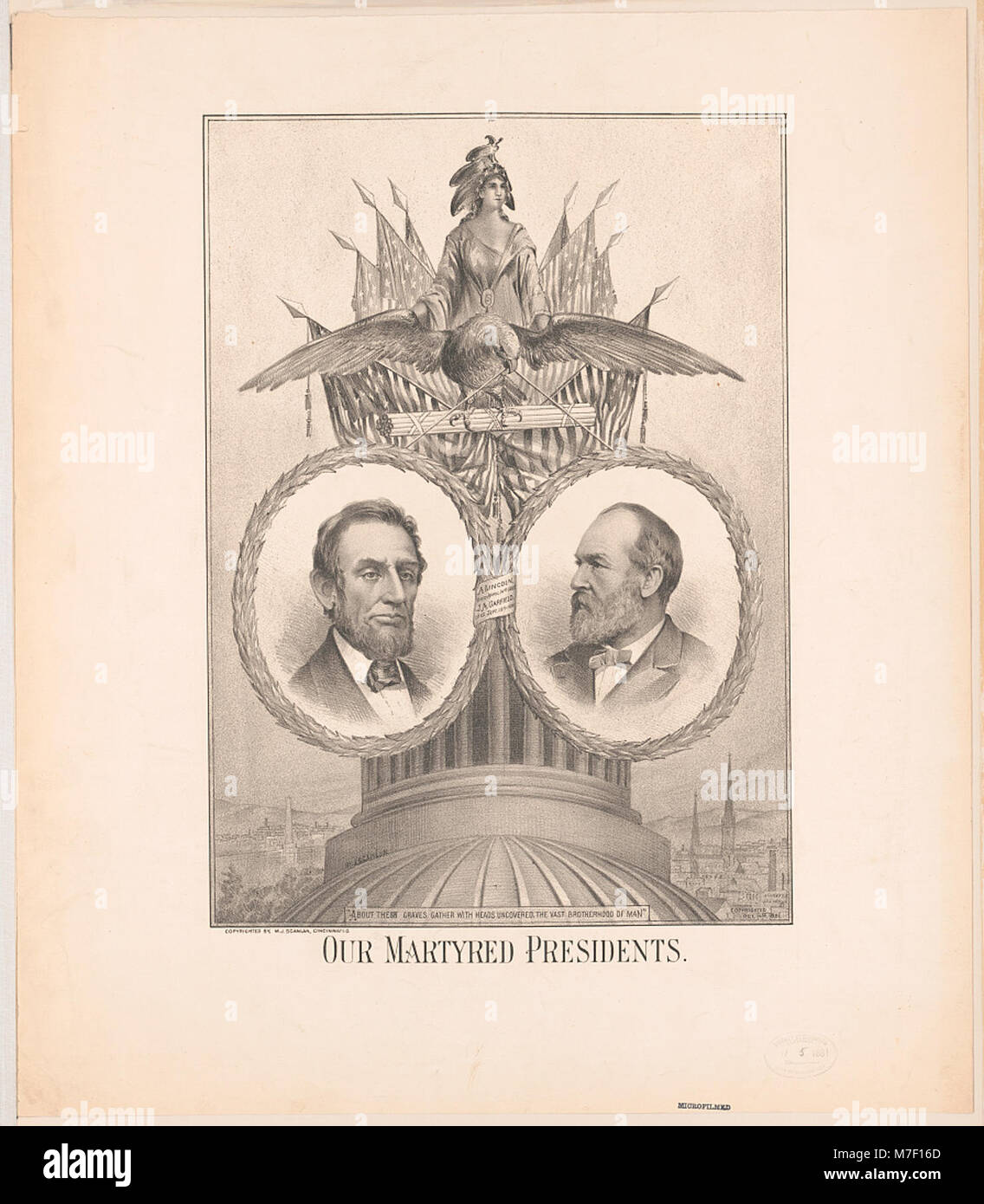 This image portrays American presidents who were assassinated ...