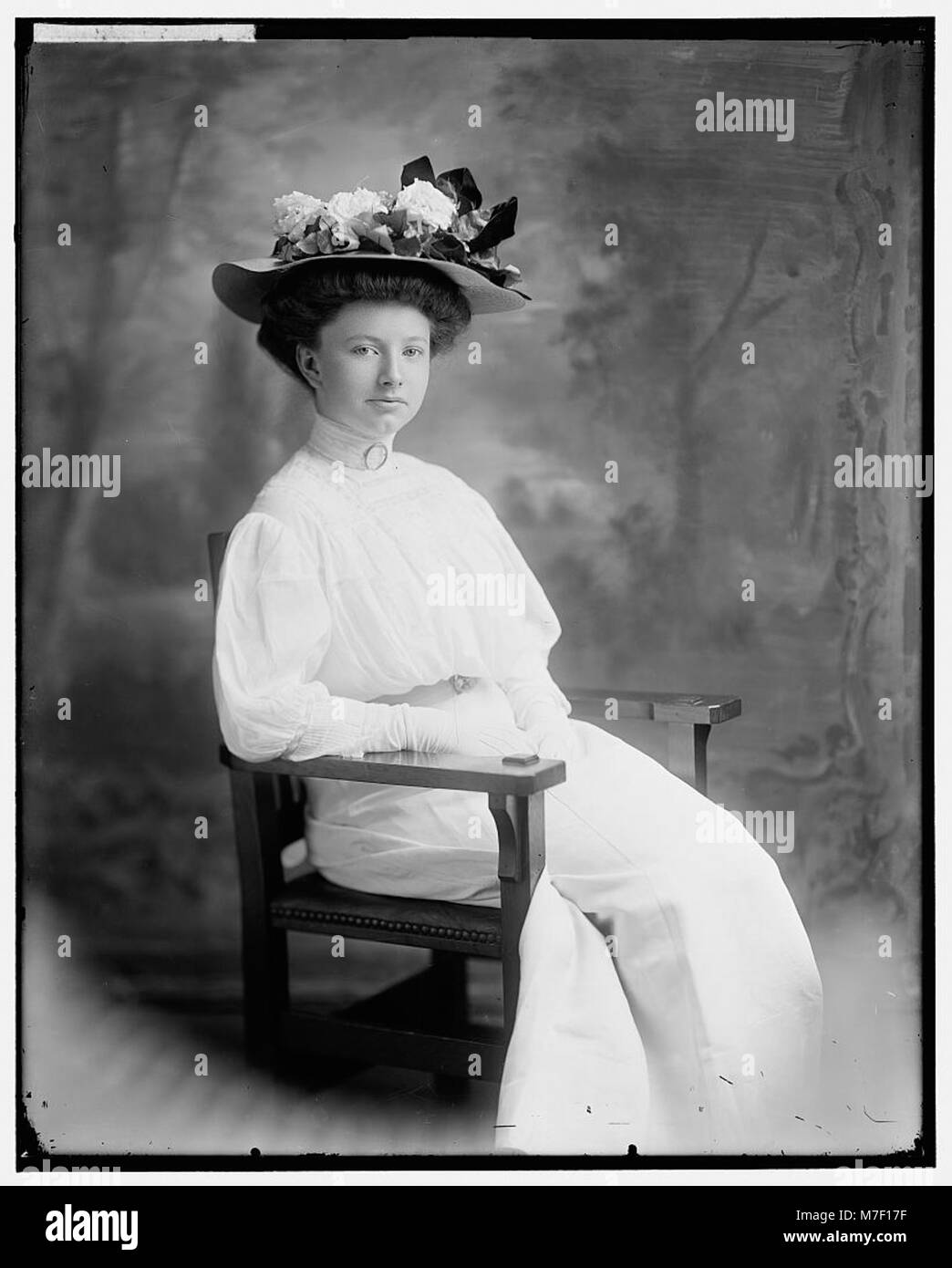 This portrait features Miss Helen Taft, who served as the First Lady of ...