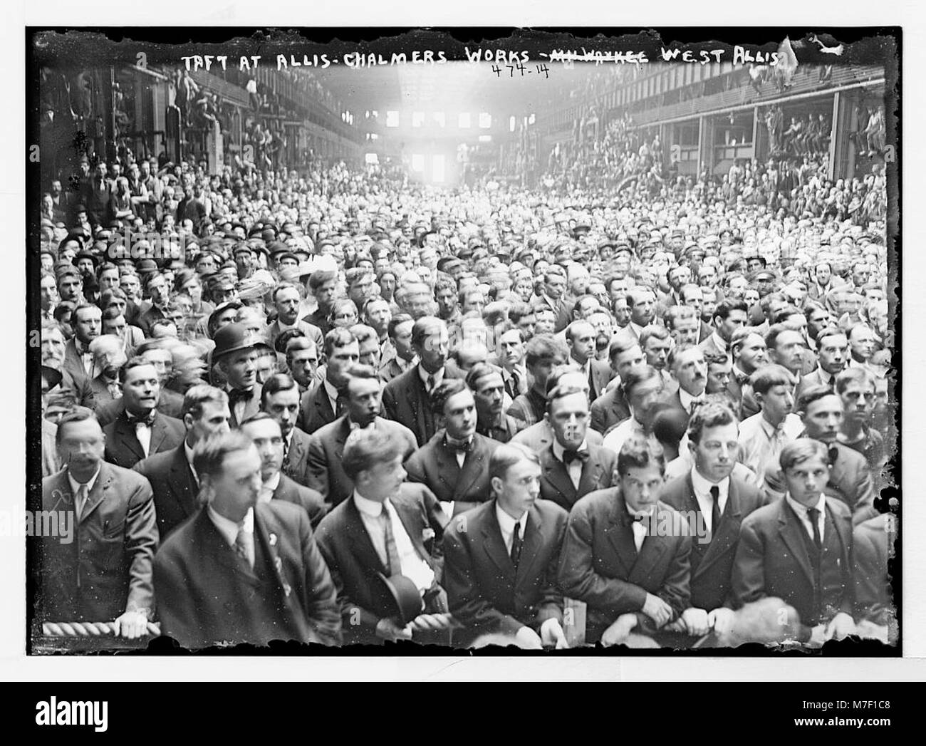 President William Howard Taft is pictured visiting the Allis-Chalmers ...