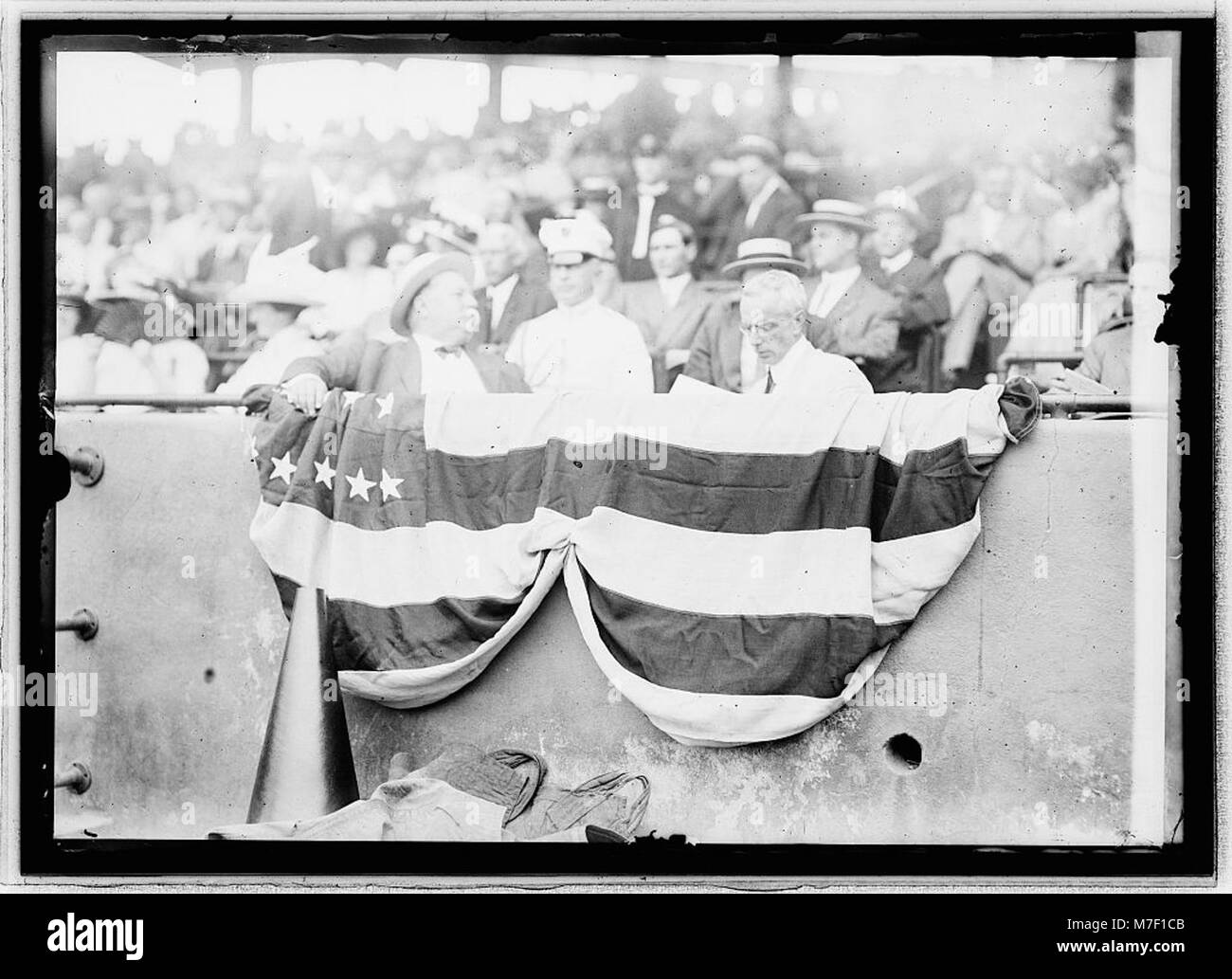 President William Howard Taft is shown attending a ball game. His ...