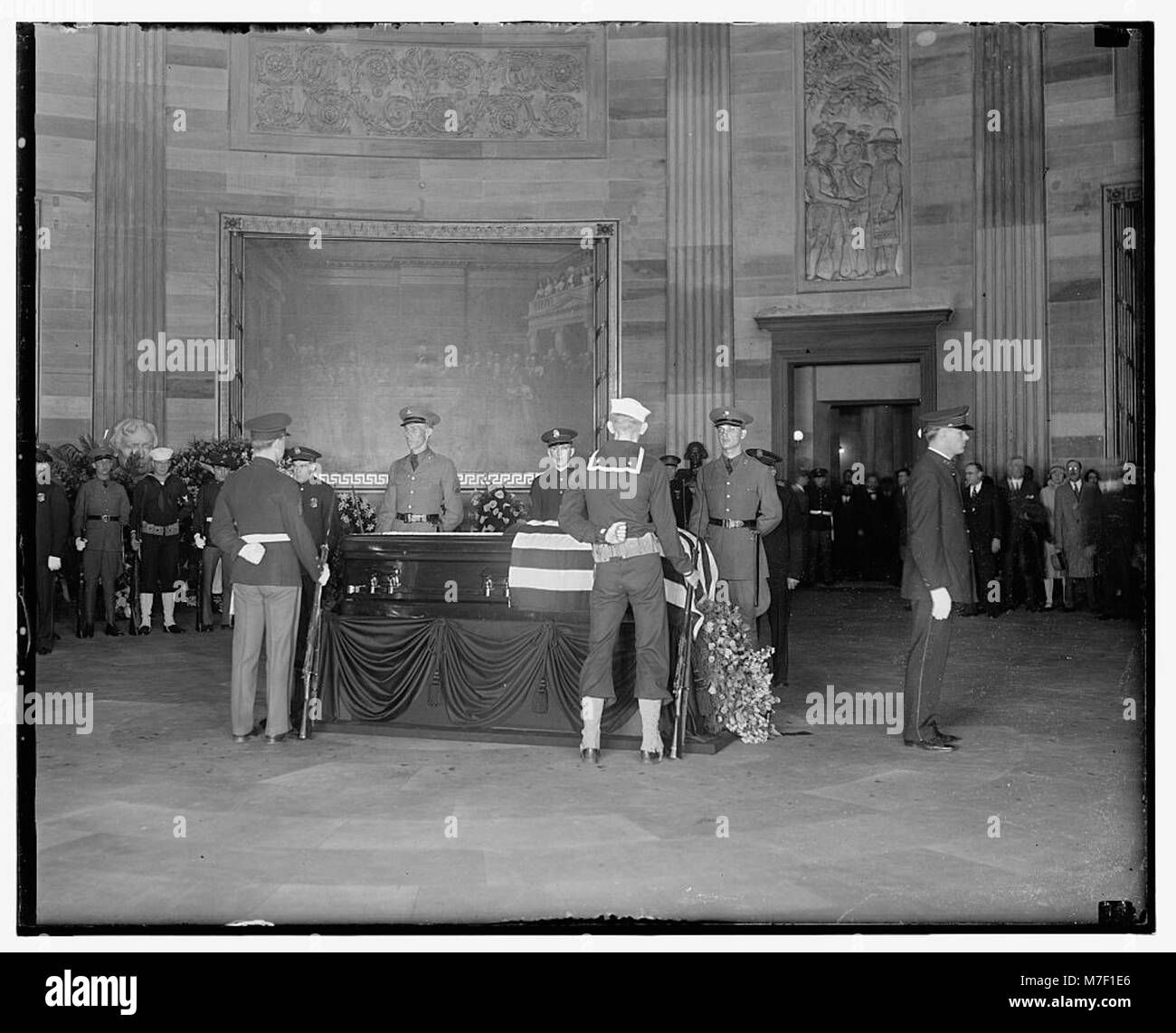 A photograph of the funeral of William Howard Taft, the 27th president ...