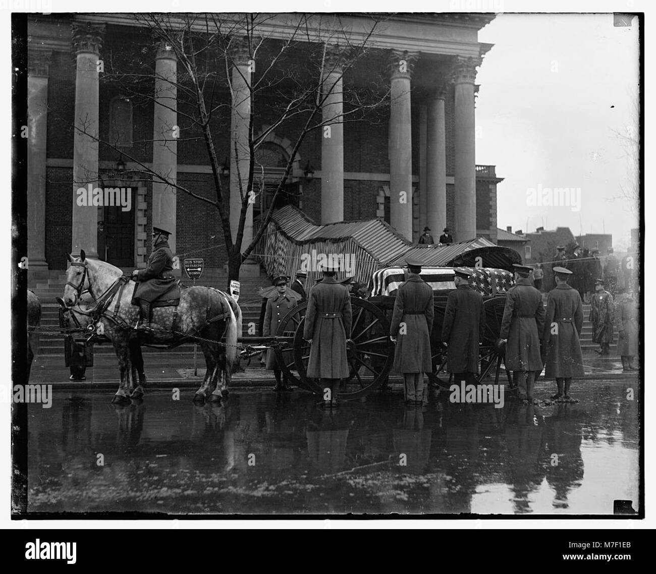 The funeral of President William Howard Taft is shown in this image ...