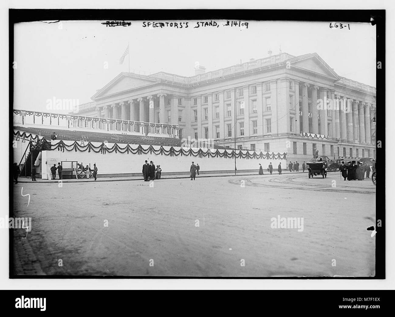 This photograph captures the spectator’s stand at the Taft Inauguration ...