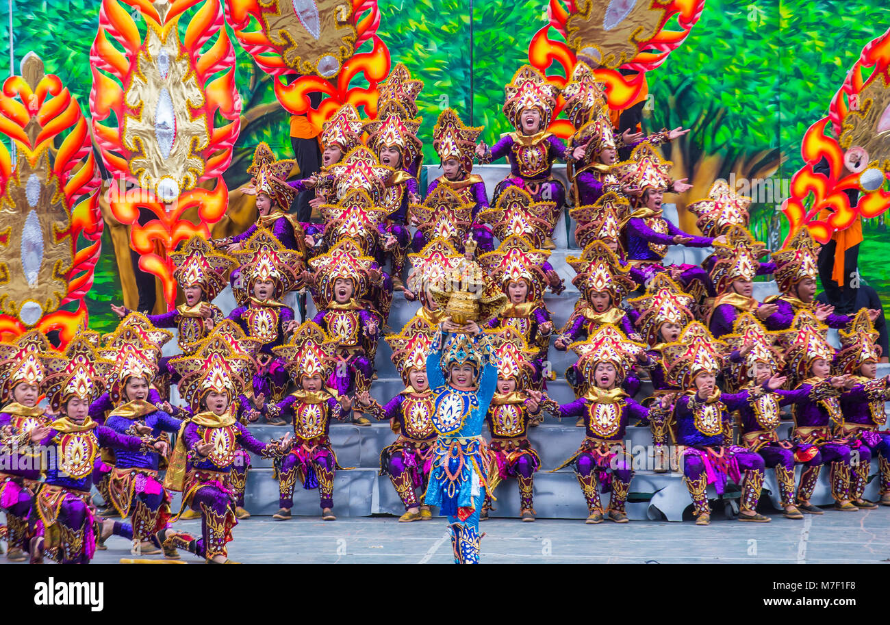 Participants in the Sinulog festival in Cebu city Philippines Stock ...