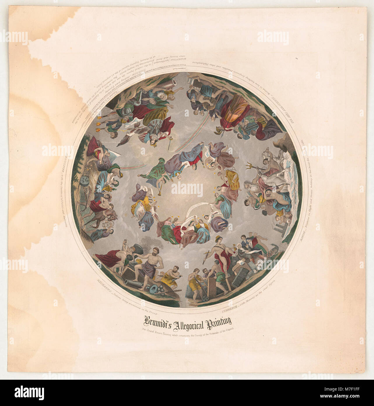 An image of an allegorical painting by Brumidi, showcasing his artistic ...