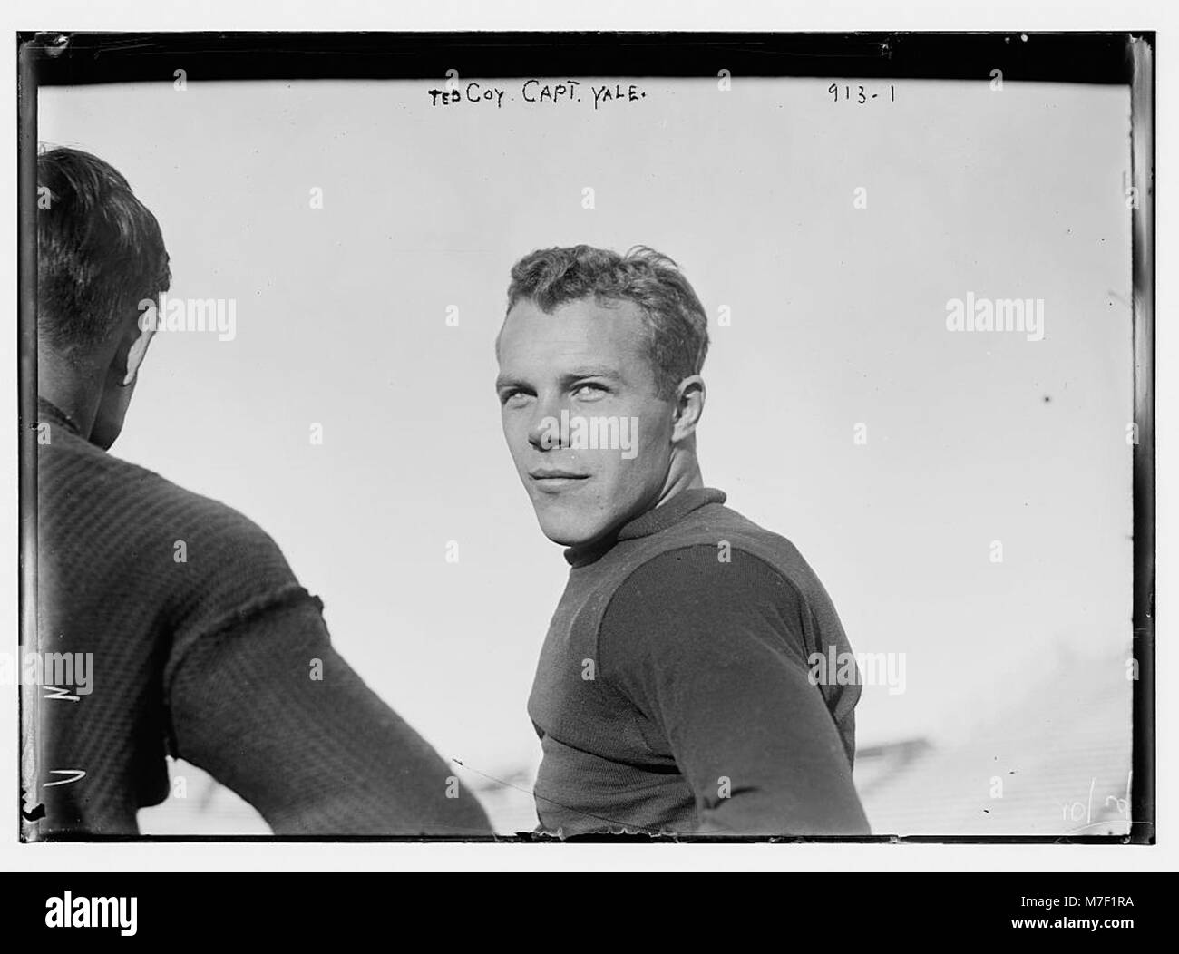 Ted Coy, captain of the Yale Varsity football team, is shown in this ...