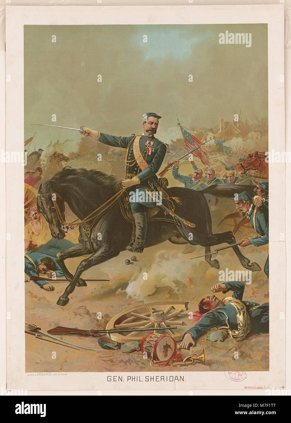 A portrait of General Philip Sheridan, a prominent U.S. military ...