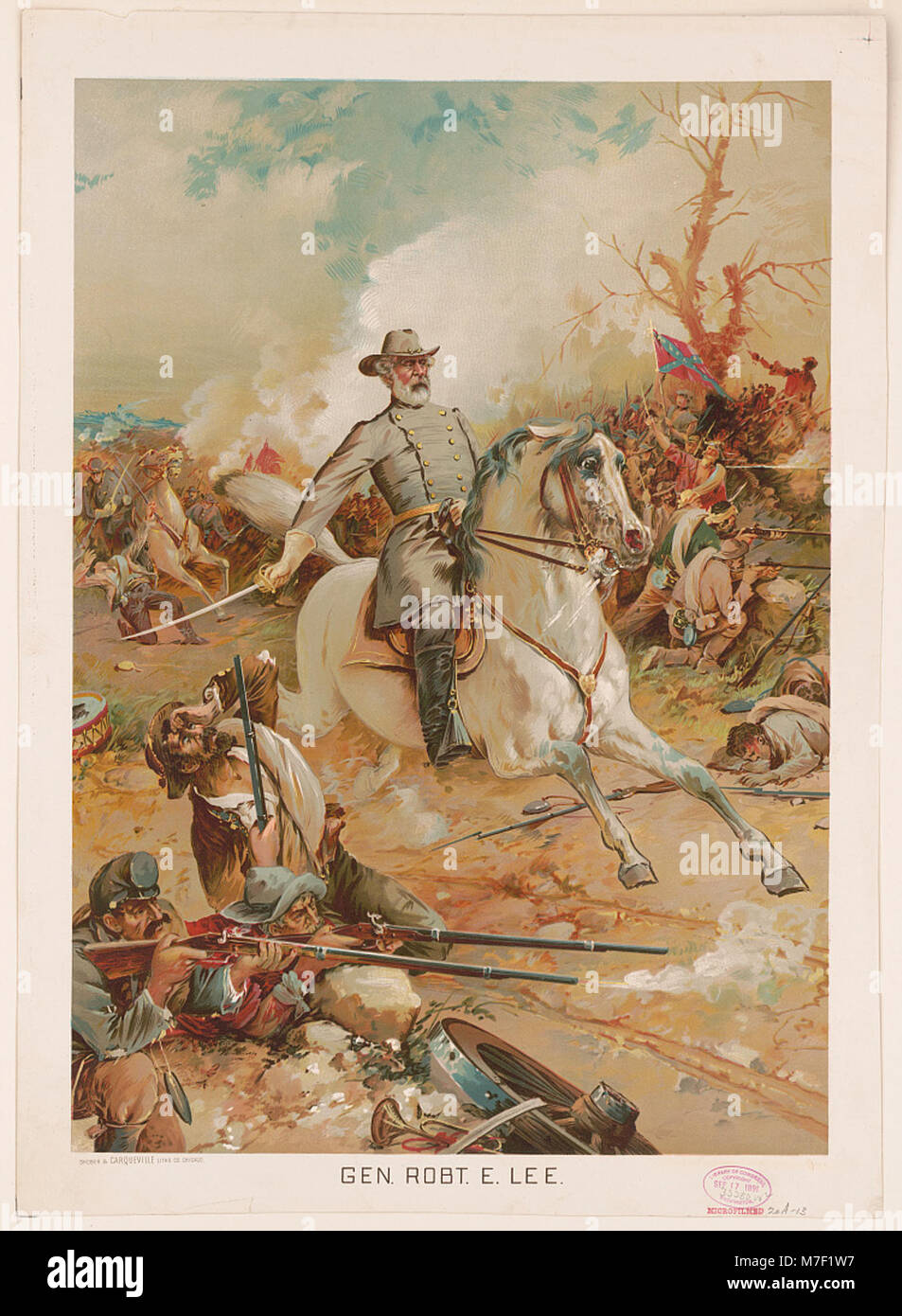 A portrait of General Robert E. Lee, a prominent Confederate general ...
