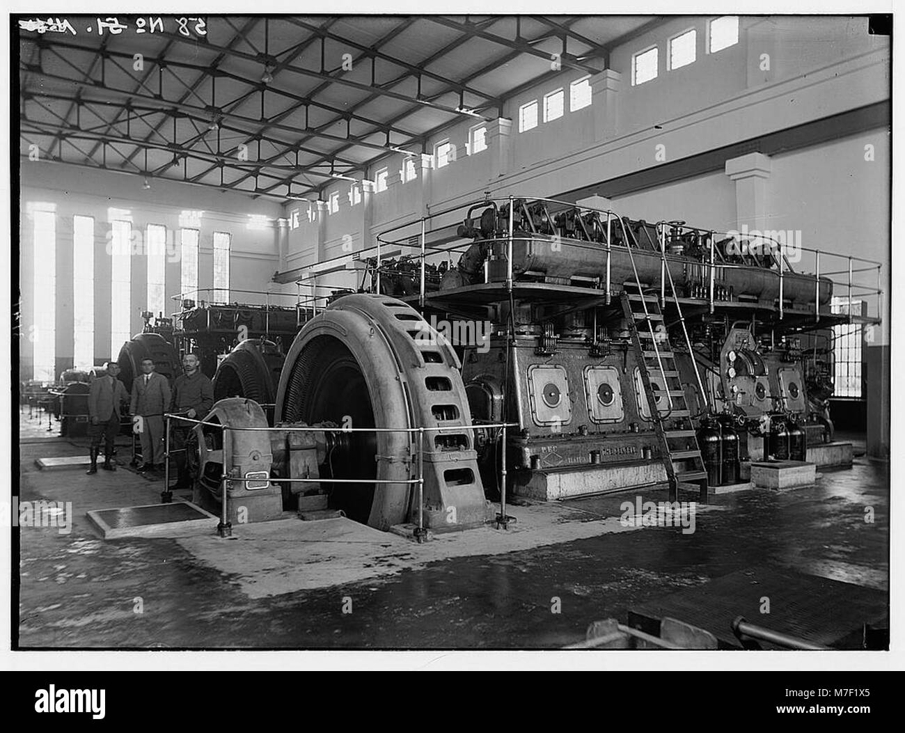 This image showcases the interior of an electric power house in Tel ...