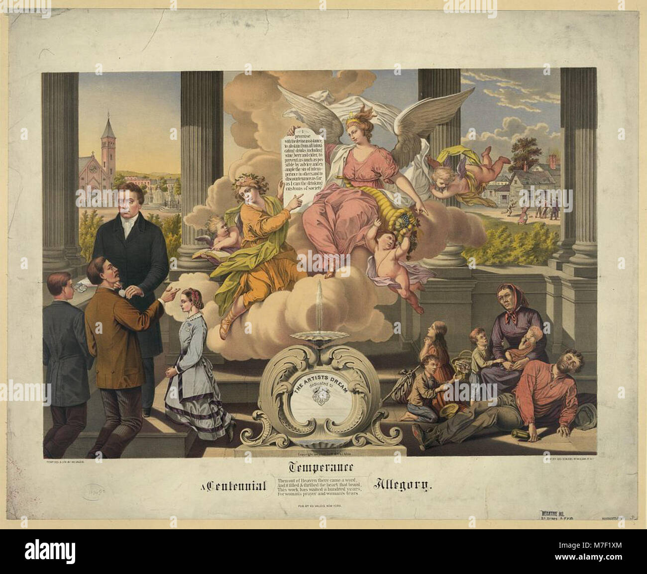 This image represents an allegorical portrayal of the temperance ...